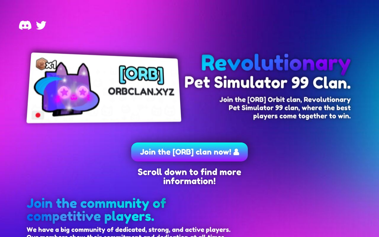 [ORB] Orbit clan Revolutionary Pet Simulator 99 clan.
